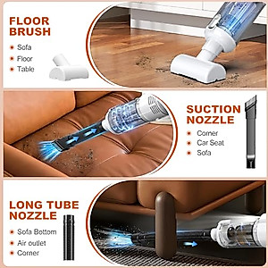 Handheld Car Vacuum Cleaner Cordless, 12000PA Strong Suction Handheld Vacuum Cleaner, Portable Mini Car Hand Held Vacuum Cleaner Rechargeable for Home