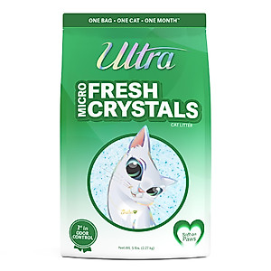 Ultra Fresh Scented Micro Crystals Premium Cat Litter - 99.9% Dust Free, Soft on Paws - 5 Lbs.