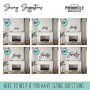 Personalized Last Name Wood Sign with Established Date by Panhandle Mercantile | Custom Cut & Finished | Customizable Font | Choose from our 90+ Color Options | Up to 72” Wide