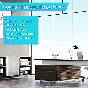 ZLOFT Mini Fridge with Freezer 3.2cu | Portable Mini Fridge for Bedroom, Dorm Refrigerator/Dorm Fridge, Small Refrigerator with Freezer, Mini Refrigerator, Small Fridge RV Refrigerators, White