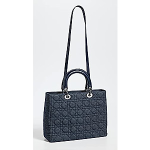 Dior Women's Pre-Loved Large Lady, Cannage Denim, Blue, One Size
