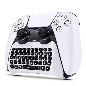 TNP PS5 Chatpad - PS5 Controller Keyboard Attachment, Wireless Compact Keypad - The Ultimate QWERTY Gamepad Keyboard for PS5 with Built-in Speaker for Live Chat and Messaging