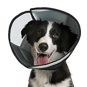 IDOMIK Soft Dog Cone for Dogs After Surgery, Comfort Dog Cones for Small Medium Large Dogs, Adjustable Dog Recovery Collars to Stop Licking Wound, Protective E Collar Cone Alternative for Dogs Cats,L