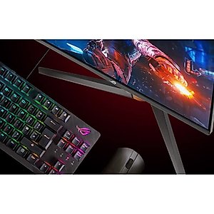 ASUS ROG Swift 27” 1440P Gaming Monitor (PG279QM) - WQHD, Fast IPS, 240Hz, 1ms, G-SYNC, NVIDIA Reflex Latency Analyzer, DisplayHDR400, Eye Care, HDMI, DisplayPort, USB, Height Adjustable,BLACK