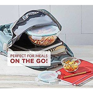 EatNeat Set of 5 Airtight Glass Food Storage Containers with Lids | Premium Airtight Storage Containers | Meal Prep Food Containers with Lids | Glass Mixing Bowls | Kitchen Storage Containers