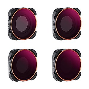 K&F Concept 4-Pack ND/PL Lens Filter ND8/PL ND16/PL ND32/PL ND64/PL Compatible for GoPro Hero11 /Hero10 /Hero 9 Black, ND & CPL 2-in-1 Lens Filter Kit Protector for Go Pro 11/10/9 Accessories