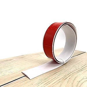 Floor Transition Strip, Self Adhesive Laminate Floor Cover Strips, 1.57" Flat Vinyl Flooring Transitions Strip for Tile, Wood, Laminate Joins Gap, Elegant Wood Grain (6.6FT, White)