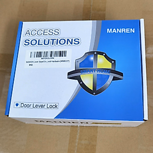 1 Pack of MANREN Lever Keyed Entry Door Lever Handle Lock, Universal Door Knob Hardware,Nickel Brushed Color (MR802ET)