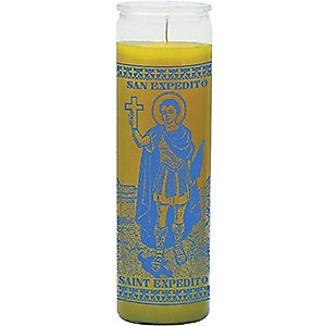 INDIO St Expeditus Yellow Candle - Silkscreen 1 Color 7 Day
