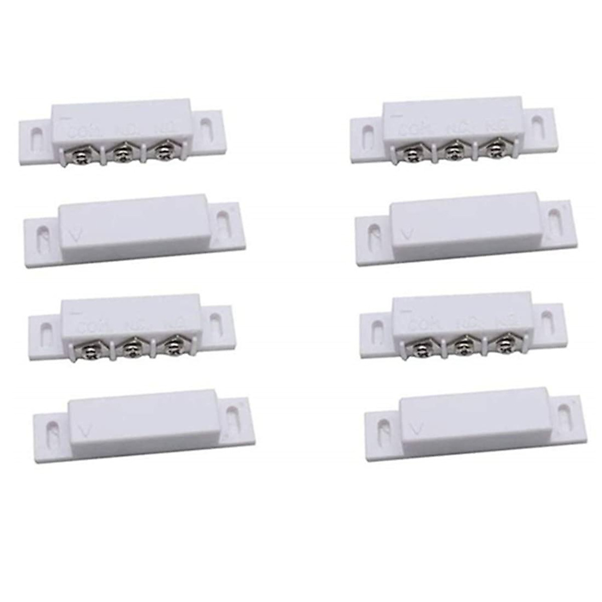 bnafes 4Sets Magnetic Reed Switch Normally Open Closed NC NO Door Alarm Window Security/Magnetic Door Switch/Magnetic Contact Switch/Reed Switch for GPS,Alarm or Other Device