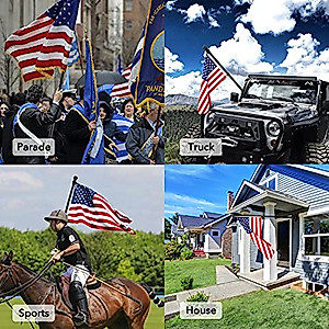 Yeesun® FlagPole,6FT Flagpole Kit for 3’ x 5’ American Flag-360° Tangle Resistant Technology,Stainless Steel Professional Outdoor Flag Pole for House Truck & Boat Use (Without Bracket,Black)