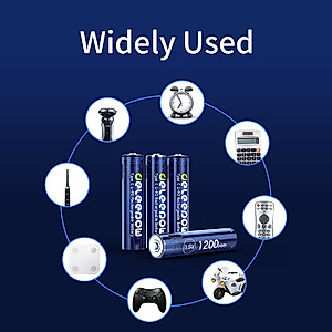 Deleepow Rechargeable AAA Batteries USB Port 1200mWh AAA Lithium Rechargeable Batteries 1500 Cycle with USB Cable 4-Pack