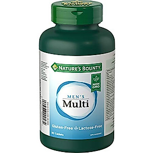 Nature's Bounty Men's Multivitamin, Non GMO, Helps Maintain Immune and Cognitive Functions, 90 Tablets
