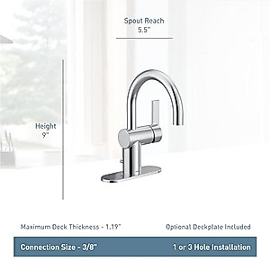 Moen 6221 CIA Collection Single Handle Bathroom Sink Faucet, Chrome