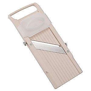 Benriner Super Standard Madoline Slicer, with with 4 Japanese Stainless Steel Blades, Almond