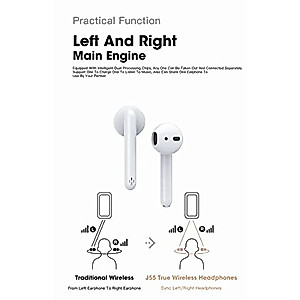 Wireless Earbud, Noise-Cancelling Sports Bluetooth Headphones