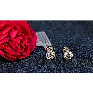 IGI Certified 2 Carat D-E Color Lab Grown Diamond Stud Earrings for Women I 14k White Gold Earrings I Secure Screw Back Earrings Made in USA by Beverly Hills Jewelers