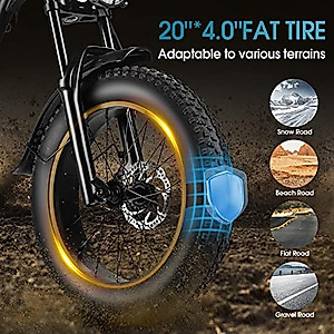ZBZO Electric Bike Fat Tire Electric Bicycle 20" x 4.0" Ebike for Adults 1000W with Removable 48V Battery,30MPH 7 Speed Shifting, Dual Suspension Commuting Mountain Ebike