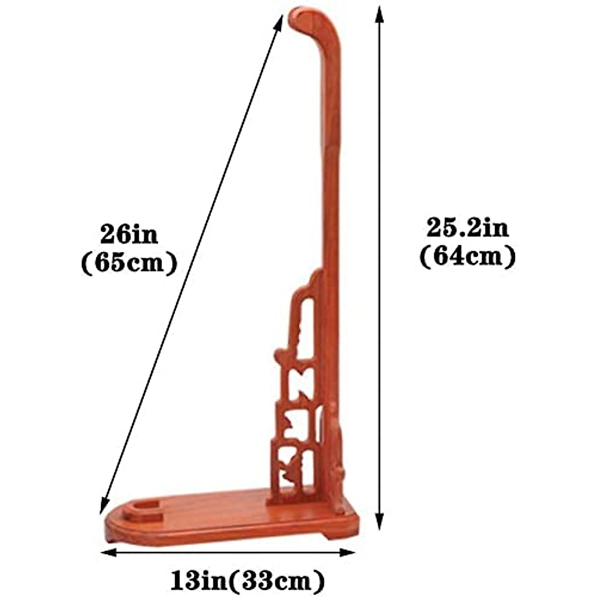 LUCKNIGHT Display Stand Redwood Sword Holder Vertical Sword Rack Display Stand Hanger Sword Stand