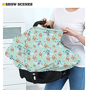 SEANATIVE Breathable Baby Stroller Cover,Sugar Skull Nuring Cover Breastfeeding Scarf, Baby Car Seat Covers Carseat Canopy- Baby Shower Gifts