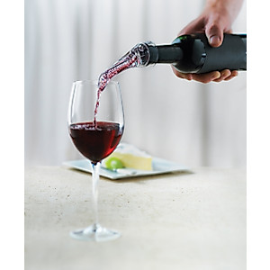 Trudeau Aroma Aerating Pourer with Stand Red Wine Bottle Aerator Spout,