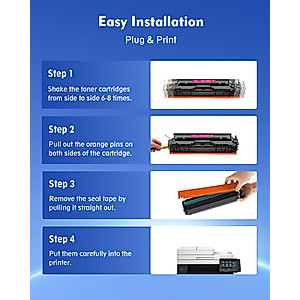 DMGE 201X Toner Cartridges 4 Pack - High Yield Replacement for HP 201X Black HP 201X 201A Compatible with HP Color Laserjet Pro MFP M277dw Toner,M252dw Toner,M277 M252 Series Printer