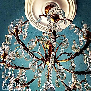 Ekena Millwork CM20VIUWF Vienna Ceiling Medallion, 20"OD x 3 1/2"ID x 1 1/2"P, Hand-Painted Ultra Pure White