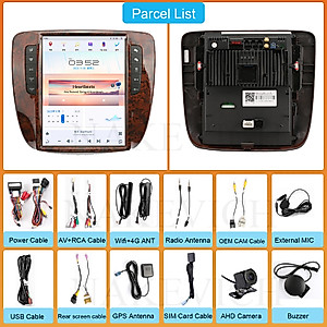 NAKEVICH Qualcomm Android 11 Car Radio for GMC Yukon Tahoe Suburban Chevrolet Silverado 2007-2013 Stereo Upgrade Tesla Style Dash IPS Touch Screen Android Auto GPS Navigation Multimedia Play