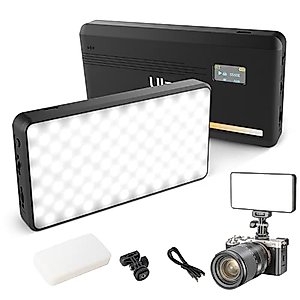 ULANZI VL200 Bi-Color LED Video Light, On-Camera Video Light, Type-C Rechargeable 5000mAh Mini Camera Light, 2500-9000K Ultra Bright Photo and Video Lighting, Fill Light, Potable Photography Lighting