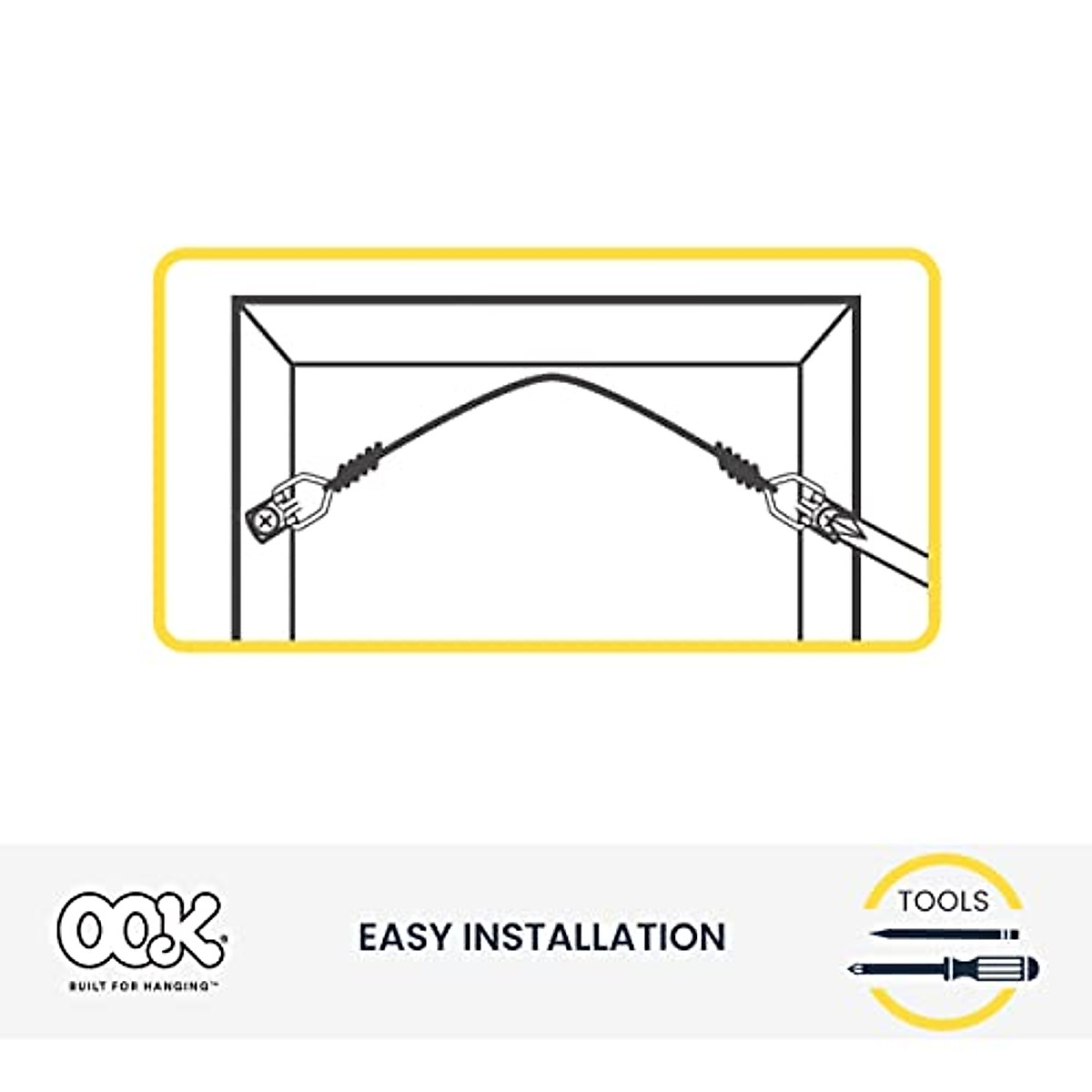 OOK 50207 20-Pound Steel D-Ring Hangers, 2-Pack