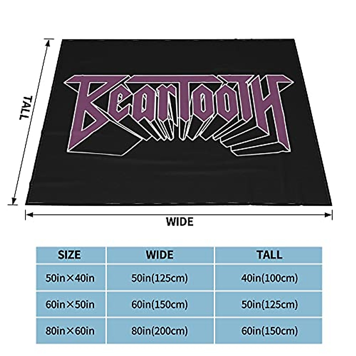 Beartooth Band Anti-Pilling Flannel Blankets Micro Fleece Blankets Air Conditioning Blanket Four Seasons Blanket Ultra-Soft Throw Blanket 50"x40"
