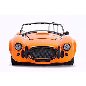 Jada 1965 Shelby Cobra 427 S/C Orange with Black Stripes Bigtime Muscle 1/24 Die-cast Model Car 30531, Yellow