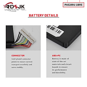 PA5209U-1BRS Laptop Battery for Toshiba Satellite L10-B003 L10W-B L10W-C L10T L10W L15W-B L15W-B1208X L15W-B1302 L15W-B1310 Radius 11 L10W-C L10W-C-10C L10W-C-10H Serie P000627450 WSTBBT050O 7.2V 28Wh