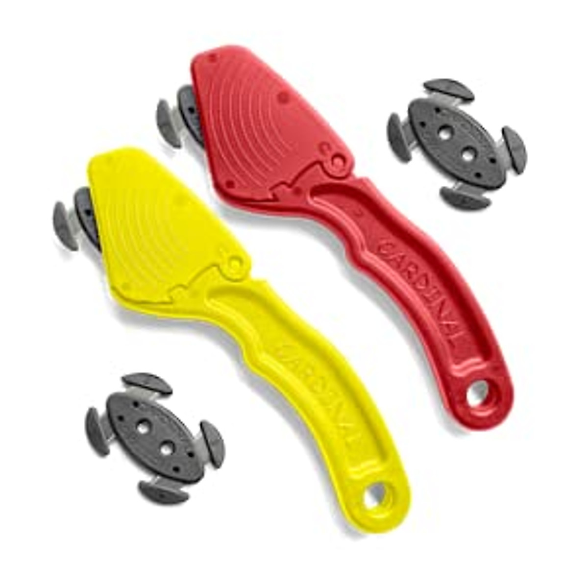 Cardinal Switch Cutter Handle and Switch Dual Wall (HD) Blade Cartridge - Replaceable Blade Cartridge Safety Box Cutter - Cut Cardboard Zip Ties Film Plastic Bands + More (RED) (1)