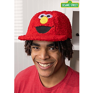 Fun Costumes Sesame Street Fuzzy Elmo Baseball Cap | One Size Fits Most Elmo Hats | Character Hat ST Red