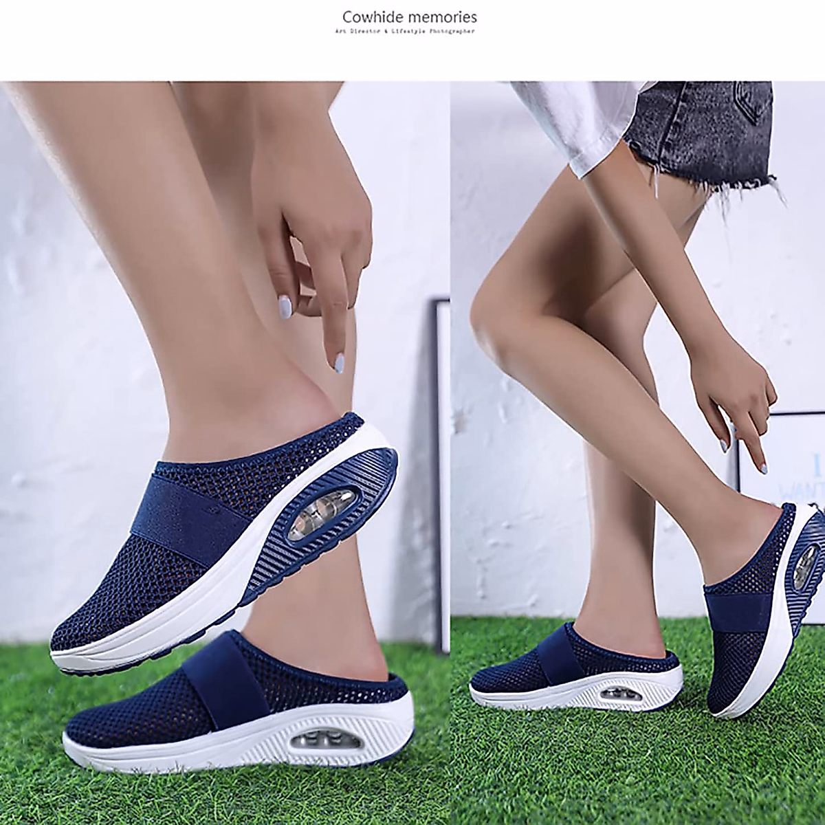 MQSHUHENMY Sevensmz Shoes, Air Cushion Slip-on Walking Shoes Orthopedic Diabetic Walking Shoes, Mesh Orthopedic (Pink,6)