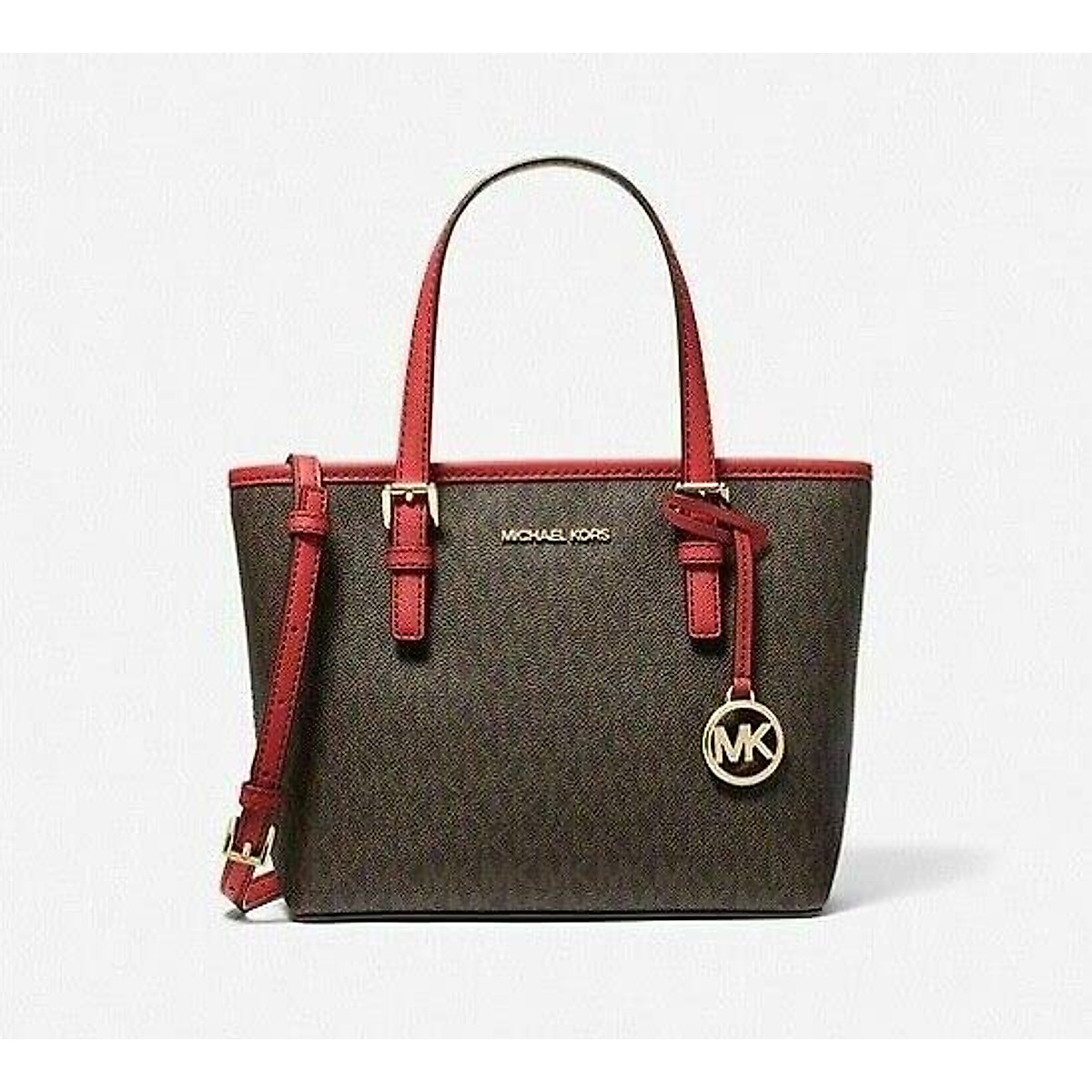 Michael Kors XS Carry All Jet Set Travel Womens Tote (grapefruit multi)