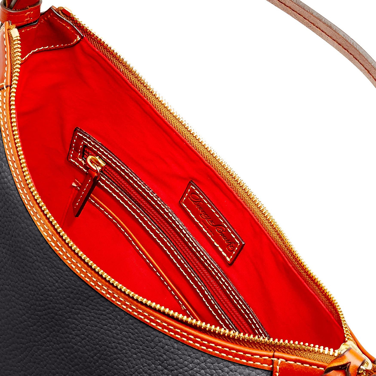 Dooney & Bourke Women's Hobo Shoulder Bag in Pebble Grain Leather, Large Handbag with Adjustable Shoulder Strap, Elephant