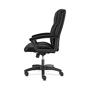 HON Leather Executive Chair - High-Back Computer Chair for Office Desk, Black (VL151)