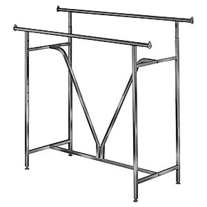 Heavy-duty V-Brace Double Bar Box Rack - GRB-HD2260 - Garment Rack