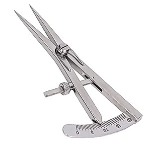 Marking Gauge, Metal Compass Multipurpose High Accuracy Adjustable for Leather Trimming Projects(Screw lock type marking gauge)