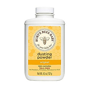 Burt's Bees Baby 100% Natural Dusting Powder, Talc-Free Baby Powder - 4.5 Ounce Bottle (Pack of 3)
