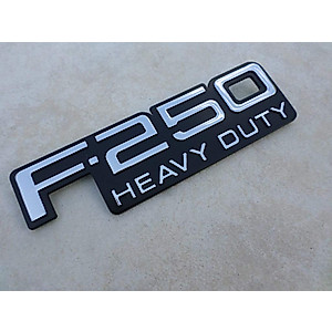 92-98 Ford F-250 Heavy Duty Emblem F7TB-16B114-Ba Logo F2UB-8C020-AA Nameplate F1UB-1540216-AA Ornament Decals Set