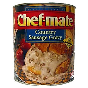 Chef-mate Country Sausage Gravy, Breakfast Sausage, Biscuits and Gravy, 6 lb 9 oz (#10 Can Bulk)