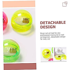 FRCOLOR 5 Sets Grinding head cleaning box cleaning tool nail drill bits clean brush pinceles para uñas acrilicas nail cleaning brush Drill Bit Cleaning Brush Manicure Nail Tool Clean Brush