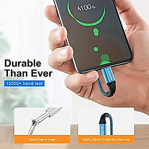 Amaitree USB C to USB C Cable, 3Pack(3/6/6Ft) 60W Nylon Braided Fast Charge USB C Cable, Compatible iPhone 15/15 Pro/15 Plus/15Pro Max, Samsung Galaxy S23, iPad Pro 2021, iPad Air 4, MacBook Pro 2020