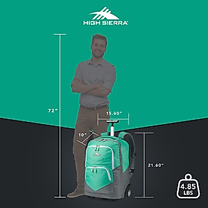 High Sierra Rolling, Aquamarine, 21.60 x 10 x 15.60 inches