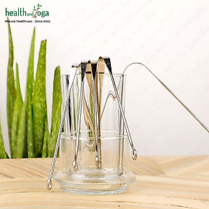 HealthAndYoga™ SteloSwipe Lite Stainless Steel Tongue Cleaners - Disposable Metal Tongue Scrapers Bulk Pack (Pack of 12) - Oral Hygiene Scraper- Prevents Bad breath – Replacement and Gift Pack