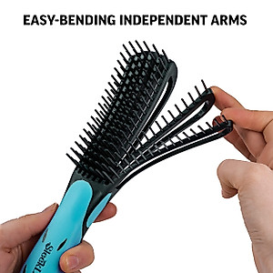 SleekLife 2 Pack Detangling Brush for Curly, Kinky, Knot 3a to 4c, Dry/Wet Tangle Hair Detangler, Detangle Natural African Hair, Gentle Exfoliating, Brush for All Hair Types