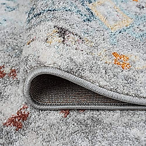 5x7 Oval Rug | Traditional Large Area Rugs for Living Room, Dining Room, Bedroom, Entryway or Kitchen | Alfombras para Salas | Silver, 5'3'' x 7'3'' Oval